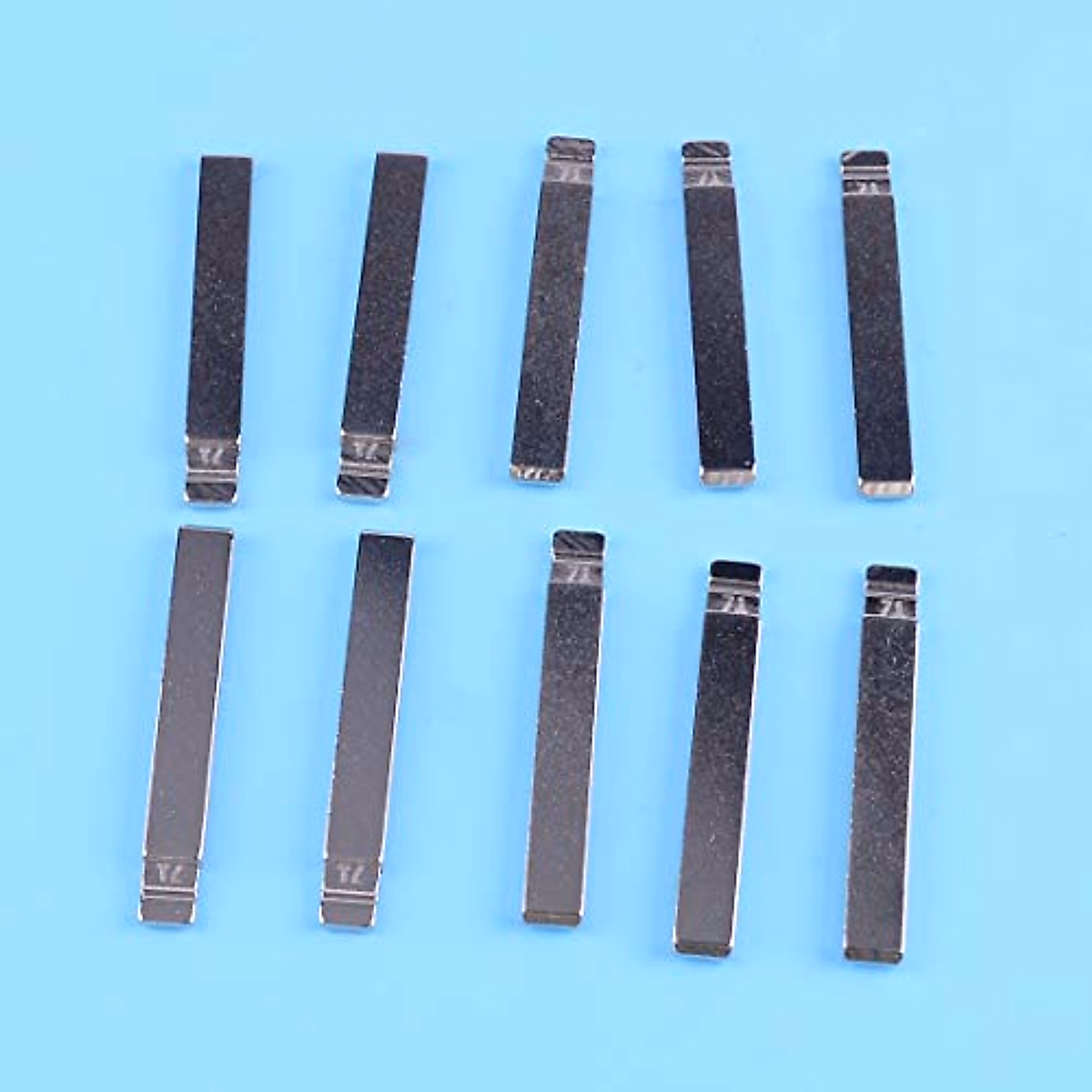 LETAOSK 10pcs Silver Flip Blank Uncut Key Blade 71 Fit for GM Buick Cruze HU100 Remote B-Series