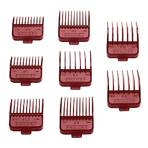 Gamma+ Professional Dub Magnetic Hair Clipper Guards from 1/16 to 3/4" Premium Neodymium Red