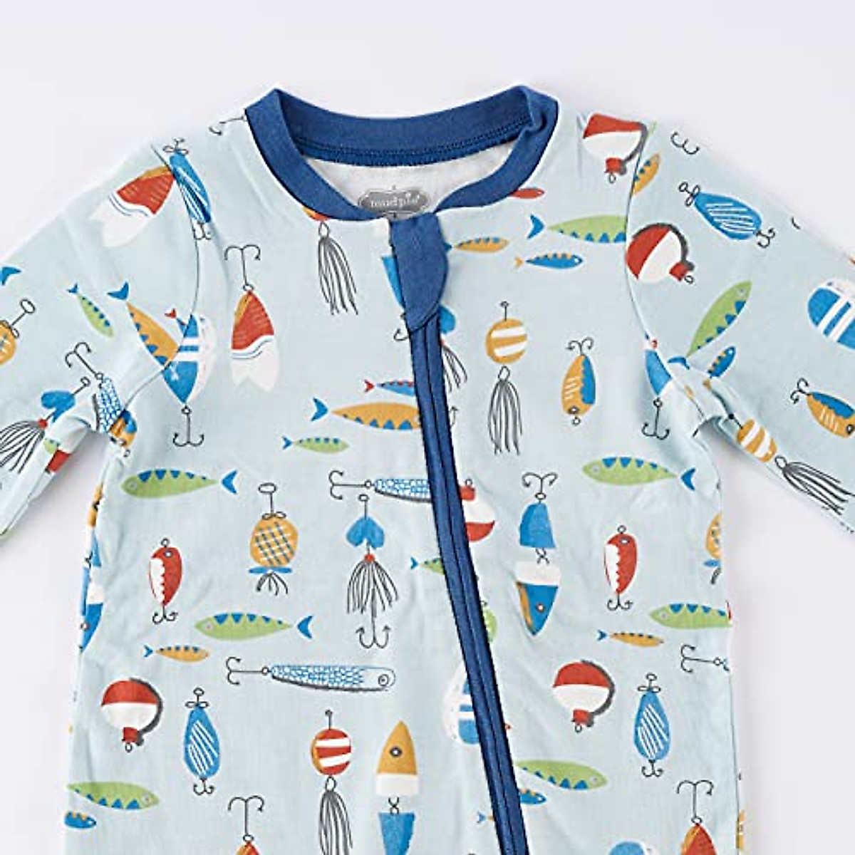Mud Pie Baby Boys' Fishing Lure Sleeper, Blue, 3-6 Months