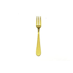 Mepra AZB1095C1111 Coccodrillo Ice Oro Serving Fork, [Pack of 24], 25.095 cm, Brushed Gold Finish, Dishwasher Safe Tableware