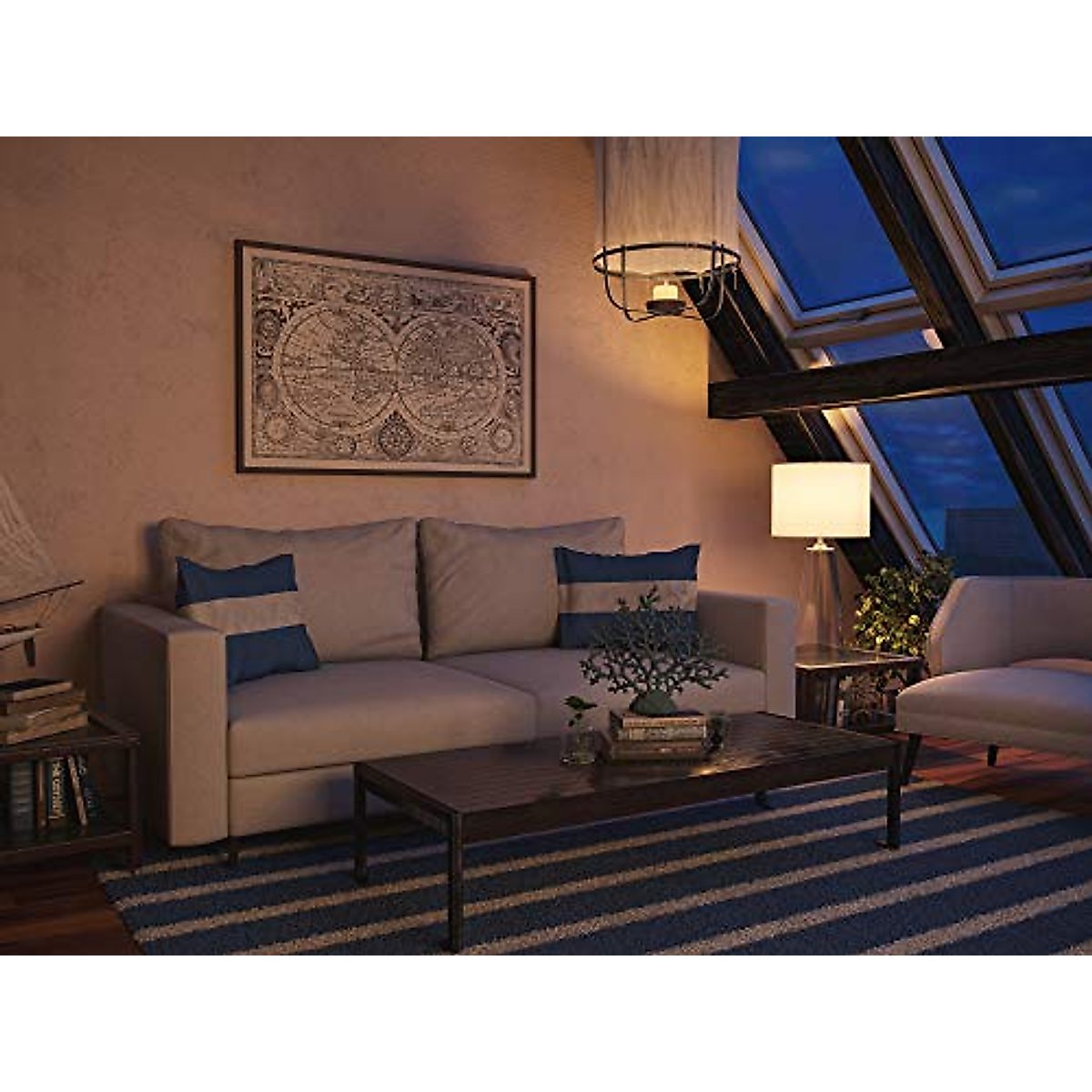 Kenroy Home 32062CL Boda Table Lamp with Clear Glass Finish, Rustic Style, 29.5" Height, 15" Width, 15" Depth