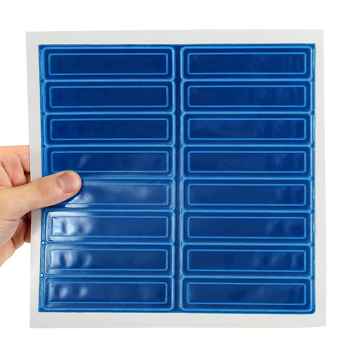 SmartSign Blue Retro Reflective Helmet Strips | 1" x 4", Pack of 16