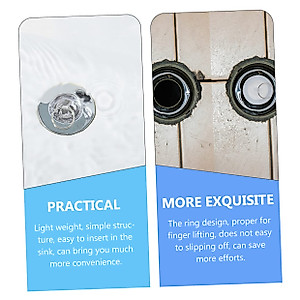 10 Pcs Washbasin Stopper Washbasin Plug Rubber Sink Plug Bathtub Stoppers Sink Stopper with Ring Drain Stopper Basin Plug with Ring Kitchen Sink Stopper Rubber Tub Plug Bath Plugs