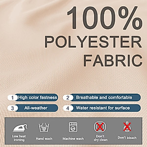 ClawsCover 11Pack Outdoor Patio Seat and Back Cushions Replacement Covers Fit for 5-Seater 6Pieces Wicker Rattan Furniture Conversation Set Sectional Couch Chairs,Light Khaki-Included Cover Only