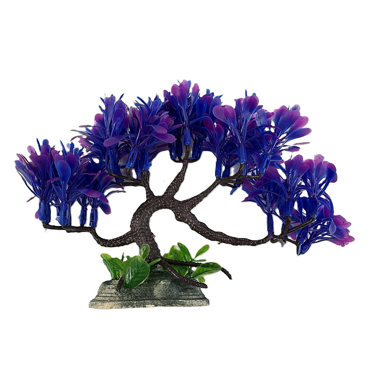 Gingerbread Pet Supply Purple and Pink Bonsai Tree Plastic Aquatic Plant for Aquariums