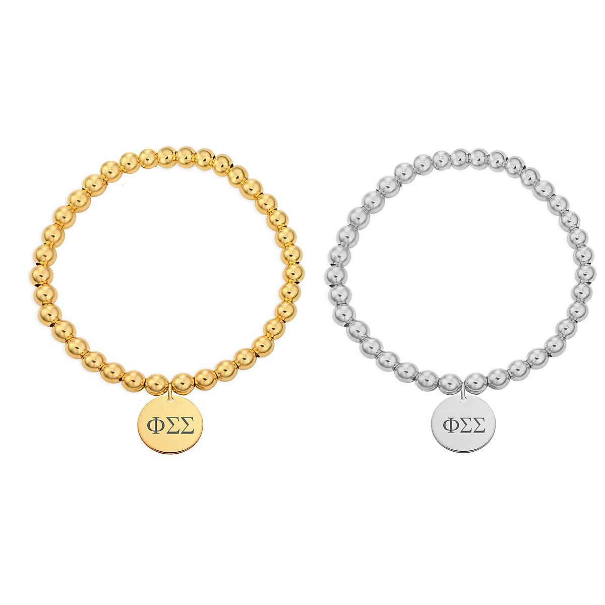 Sorority Things Phi Sigma Sigma Bracelet Sorority Stretched Beaded Bracelet