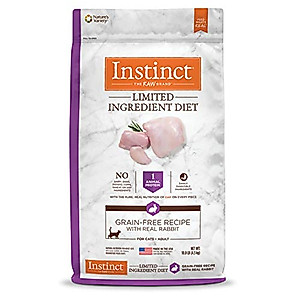 Instinct Limited Ingredient Diet Grain Free Recipe with Real Rabbit Natural Dry Cat Food, 10 lb. Bag