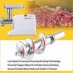 Sunmile SM-G50 ETL Electric Meat Grinder - Max 1.3 HP 1000W Heavy Duty Meat Mincer Sausage Grinder - Metal Gears, Reverse, Circuit Breaker, Stainless Steel Cutting Blade and Plates, 1 Sausage Stuffs