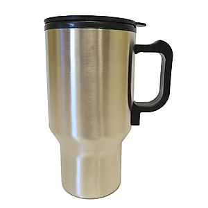 Hot Headz Heated Stainless Steel Auto Travel Mug Holder, Silver, One Size