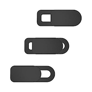SenseAGE 3 Pack Webcam Cover Slide, 0.03 Inch Ultra-Thin Web Camera Cover for MacBook Pro, iMac, Laptop, PC, iPad, Tablet and More, Protect Your Own Privacy and Secure, Black