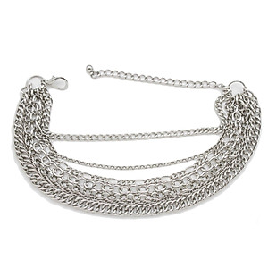 TFJ Women Western Fashion Jewelry Boot Chain Bracelet Silver Metal Shoe Multi Strands Classic Bling Charm