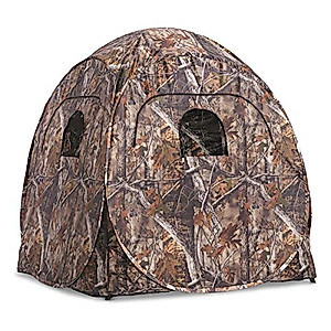 Guide Gear Deluxe Pop-Up Hunting Ground Blind, 1-2 Person Tent, Hunting Gear, Equipment, and Accessories, 4-Panel Spring Steel