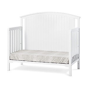 Child Craft Cottage Curve Crib and Dresser Nursery Set, 3-Piece, Includes 4-in-1 Convertible Crib, 3 Drawer Dresser, and Changing Table Topper, Grows with Your Baby (Dapper Gray)