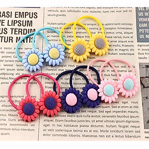 Mixed Color Girl Cartoon Elastic Hair Band, Soft Rubber Band, Hair Band, Rope, Ponytail, Braid Fixer, Girl’s Hair Accessories, Babies, Toddlers, Kids, Teenagers and Children 100 Pieces (50 Pairs)