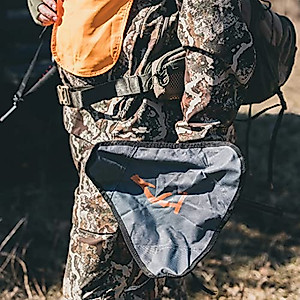 Half Rack Karrylite 3 Legged Stool - Mobile Fold-Out Tripod Seat Portable for On-The-Go - Hunting Stool for Up to 300 Lbs - Strong, Compact Camping Stool w/Shoulder Strap - Perfect for Ground Blinds