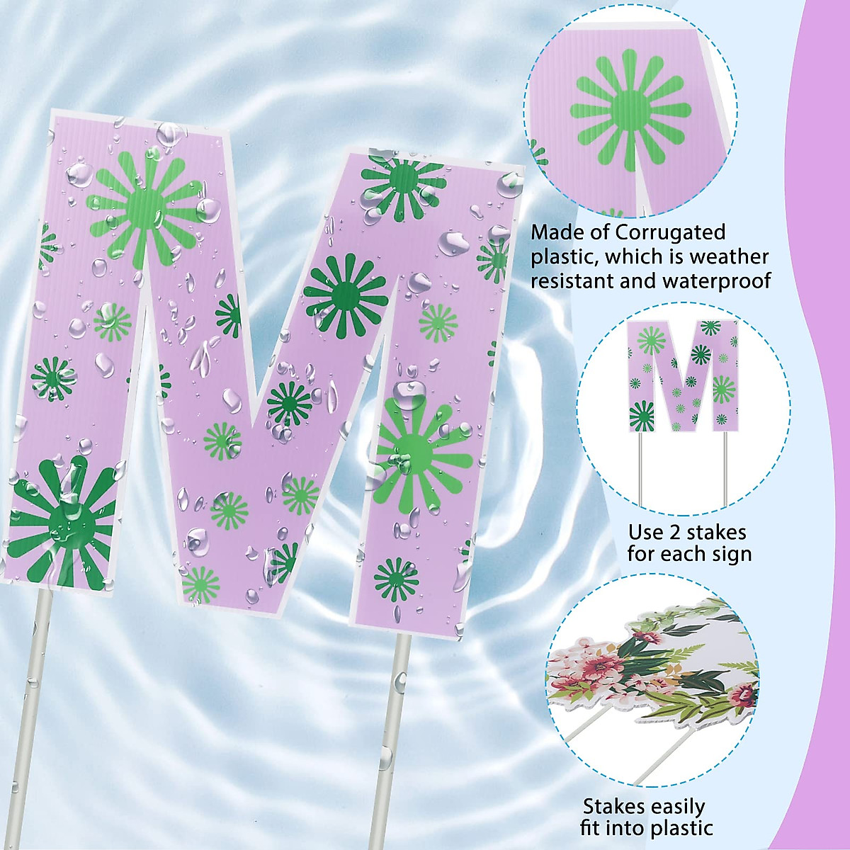 Thten 14 Pack 12 Inch Welcome Home Yard Sign with Stakes for New or First-Time Homeowners,Welcome a New Baby, Military, the Sick or Service Member Home Sign,Deployment Homecoming or Housewarming