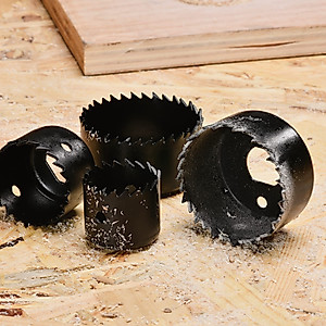 KATA 30PCS Multi-Function Wood Drill Bits Set Hole Saw Kit Set with 3/4"-6" Hole Saw, Countersink Drill Bits, Spade Drill Bits, Carbide Forstner Bits, Ideal for Soft Wood, Plywood, PVC