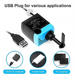 SanKlev SP-400LV Cat and Dog Water Fountain Pump with Grommet,USB Replacement Pump for Original Mini Pet Fountain