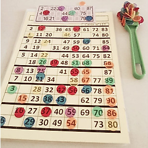 Dacefloy Magnetic Bingo Wand with 100 Metal Ringed Chips for Counting School/Game Chips Plastic Markers