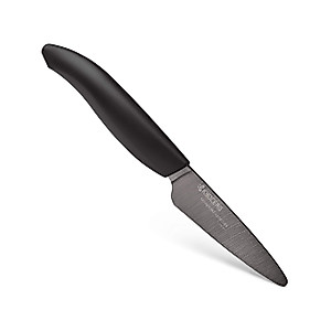 Kyocera Advanced Ceramic Revolution Series 3-inch Paring Knife, Black Blade