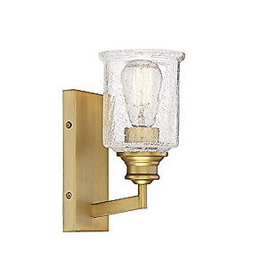 Savoy House 9-1972-1-322 Hampton Warm Brass 1 Light Bath (5" W x 10" H)
