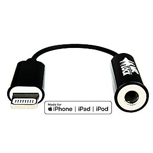 Mic-Lock Lightning with Sound Pass - Audio and Data Security Privacy Protector - Lightning to 3.5mm Headphone Adapter (Single Pack)