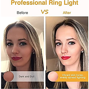 Clip on Ring Light, Kimwood Rechargeable 60 LED Selfie Ring Light for Phone, Laptop, Tablet ( 3 Models, 5 Level Brightness)