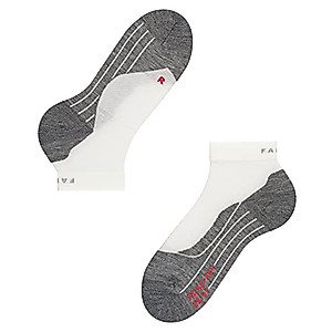 FALKE Men's RU4 Endurance Short Running Socks, Quarter, Medium Cushion, Breathable Quick Dry, Organic Cotton, White (White-Mix 2020), 9-10, 1 Pair