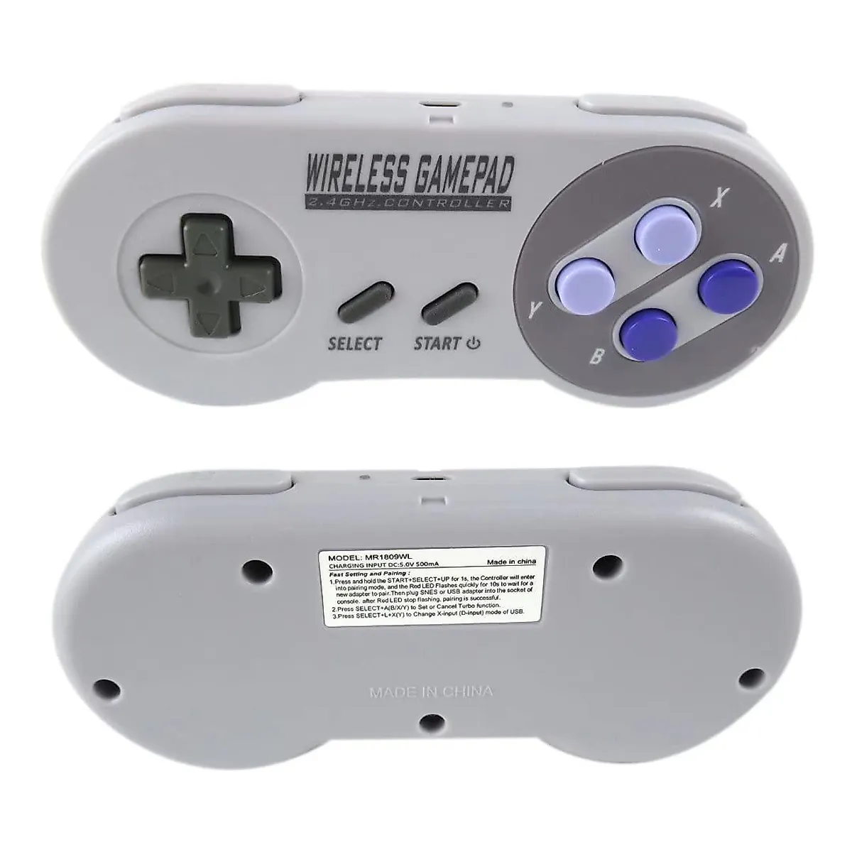 2X 2.4G Wireless Controllers for SNE-S Classic Mini Gamepad , Gamepad with USB Wireless Receiver for Switch,Windows,iOS,Liunx,Android Device,Plug & Play