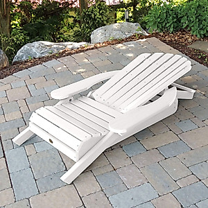 Highwood AD-CHL1-WHE Hamilton Made in the USA Adirondack Chair, Adult Size, White