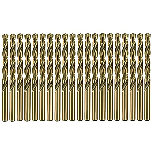 Cobalt Drill Bit Set 20Pcs 3/32 inch HSS Co M35 Twist Jobber Length Drill Steel Metal Iron