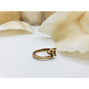 MUSEUM REPRODUCTIONS Egyptian Bastet Cat Ring - Adjustable