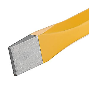 Firecore FS305F Masonry Chisel with Hand Guard, 12 inches Heavy Duty Flat Chisel with Hand Protection, Concrete Mortar Stone Breaker Chisel for Demolishing Carving Splitting Breaking Cutting