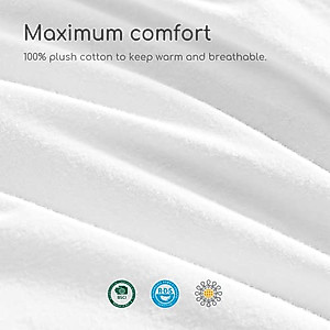 Dreamhood King White Feather and Down Blend Lightweight Comforter, Hotel Collection Down Duvet Insert, 100% Cotton Shell with Corner Tabs, 106x90 Inches
