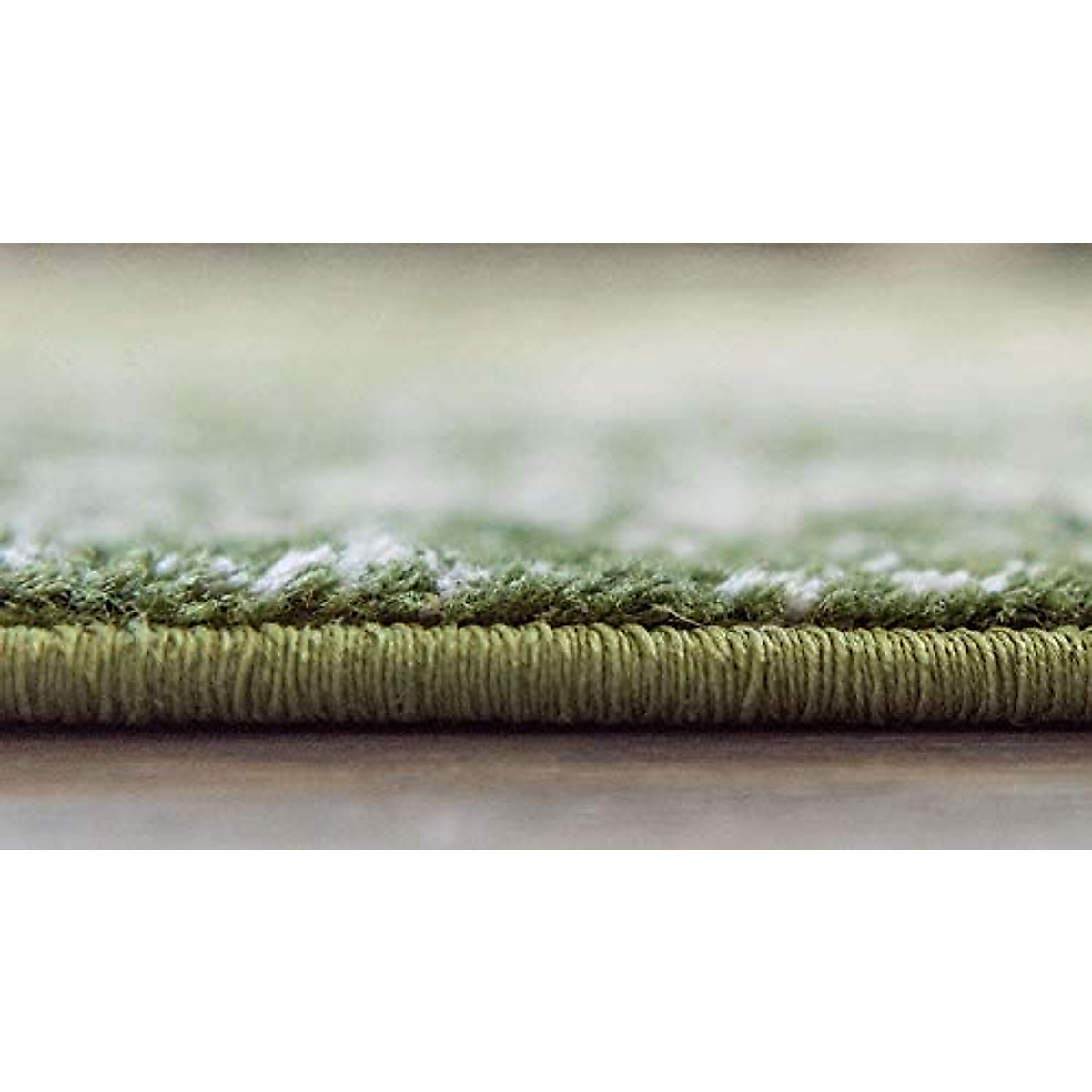 Unique Loom Richmond Collection Area Rug - Medallion (3' 3" Round, Green/ Ivory)