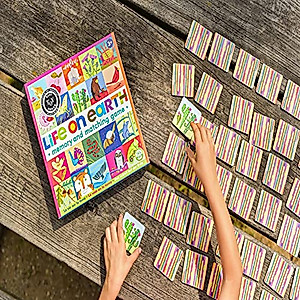 eeBoo: Life on Earth, Memory & Matching Game, Developmental and Educational, 24 Pairs to Match, Single or Multiplayer Function, for Ages 3 and up