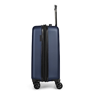 Swiss Mobility LGA Collection 3 Piece Hard Shell Luggage Set, Expandable Suitcases with 360-Degree Spinner Wheels, Retractable Handle, 20 Inch Carry On, 24 Inch Mid-size, 28 Inch Large Bags, Navy