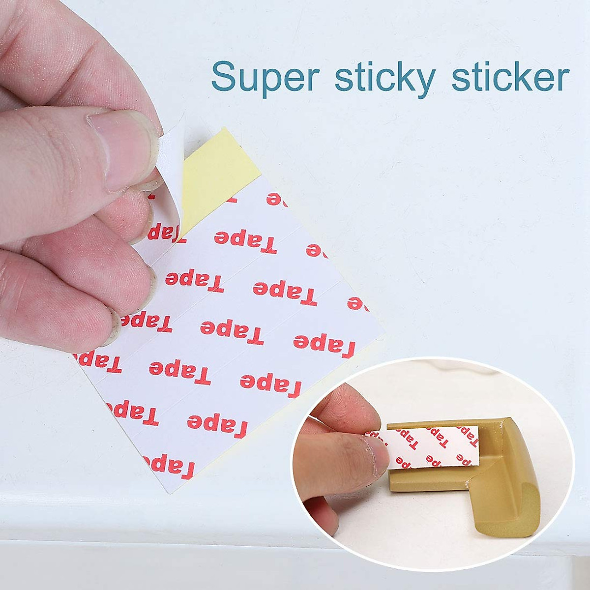 uxcell 2pcs Foam Furniture Desks Edge Cover Pads Protectors Corner Cushions Bumpers Guards Light Brown