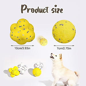 Calming Balls for Dogs, 2024 New Mellow Dog Calming Ball, Durable Chew Toys Tennis Ball Interactive Chewing Toys Calming Ball for Large Dog Medium Dog and Puppies (Round+Irregular)