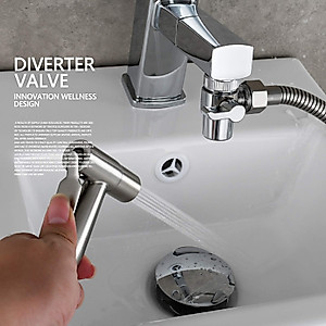 CIENCIA Brass Sink Faucet Diverter Valve to Sink Hose Sprayer,Faucet Splitter for Kitchen,Sink Faucet Replacement Part M22 x M24,SBA021