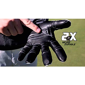 New Improved 2X Long Lasting Bionic RelaxGrip Golf Glove with Patented Double-Row Finger Grip System (Men's Cadet Large, Worn on Left Hand)