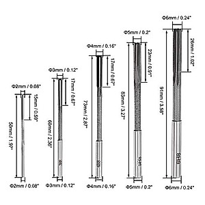 uxcell Chucking Reamer Set Lathe Machine Reamer Straight Flute Milling Cutter High Speed Steel H8 Tolerance (2mm 3mm 4mm 5mm 6mm 7mm 8mm 9mm 10mm) 9pcs