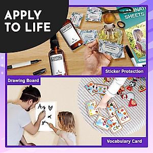 HA SHI Self Adhesive Laminating Sheets, Cold Laminate, self Seal, Plastic Paper, 8.5 x 11 Inch (20 Sheets)