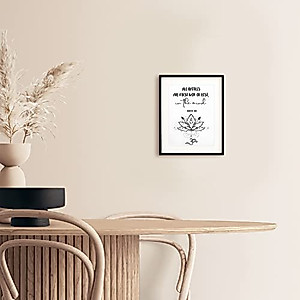 St Joan of Arc 11x14 Gallery Style Print by Soul Sunshine | Unframed 'All Battles' Bible Verses Wall Decor Poster Prints | Rustic Wall Decor, Black and White Lotus Flower, Home Wall Decor