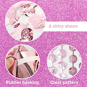 2 Packs Bachelorette Party Decorations 70s 80s Retro Disco Party Party Decorations Disco Ball Foil Curtain Bachelorette Party Supplies Backdrop Curtains Foil Fringe Curtains (Rose Gold)