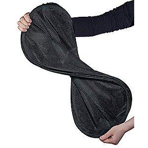 Buenod 2 Packs Mesh Pop up Laundry Hamper (Black) with Portable Handles, Collapsible for Storage, Foldable Pop-Up Laundry Bags for Kids Room, College Dorm or Travel