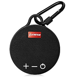 UrbanX Audience Series IPX7 Bluetooth Waterproof Speaker with Clip, Compact Speaker with Big Sound, Punchy Bass, Wireless for Samsung Galaxy Tab S8+ & Beach, Pool, Boat, Biking Black 1 Pack