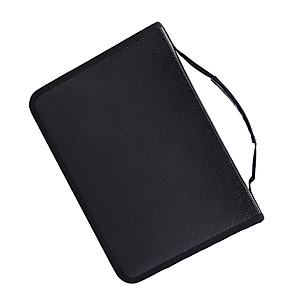 150 Slots Colored Pencil Case,Deluxe PU Leather Fabric Large Capacity Gel Pens Watercolor Pencils Holder Organizers Bag with Zipper,Handle (black)