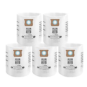 ALYYDBG for Shop Vac Bags 10-14 Gallon, Type F 90662 9066200 9066233; Type I 90672 9067200 9067233; VF2005, High Efficiency Disposable Fine Dust Collection Vacuum Filter Bags (5 Pack)