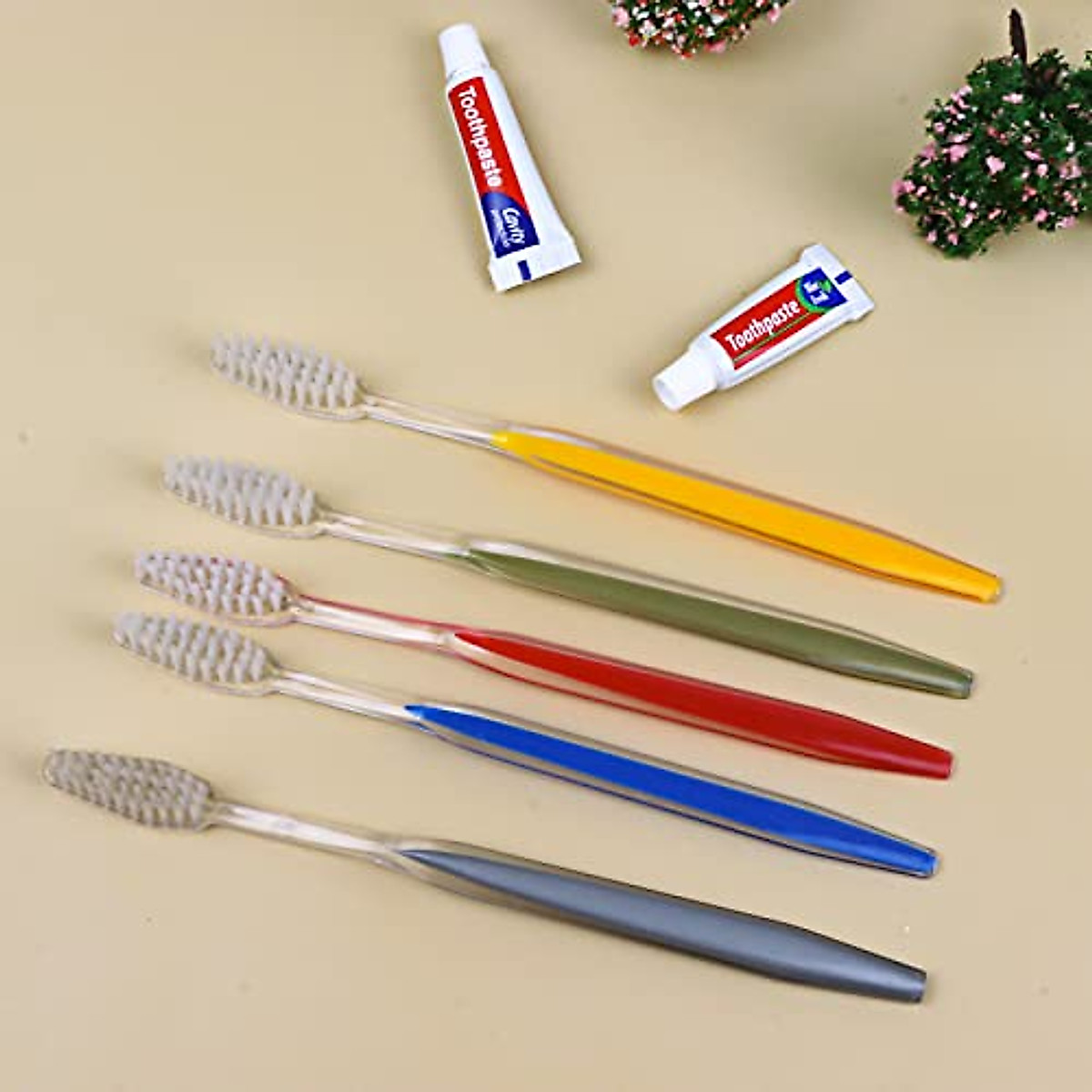20pcs Disposable Toothbrushes with Toothpaste (5 Colors)